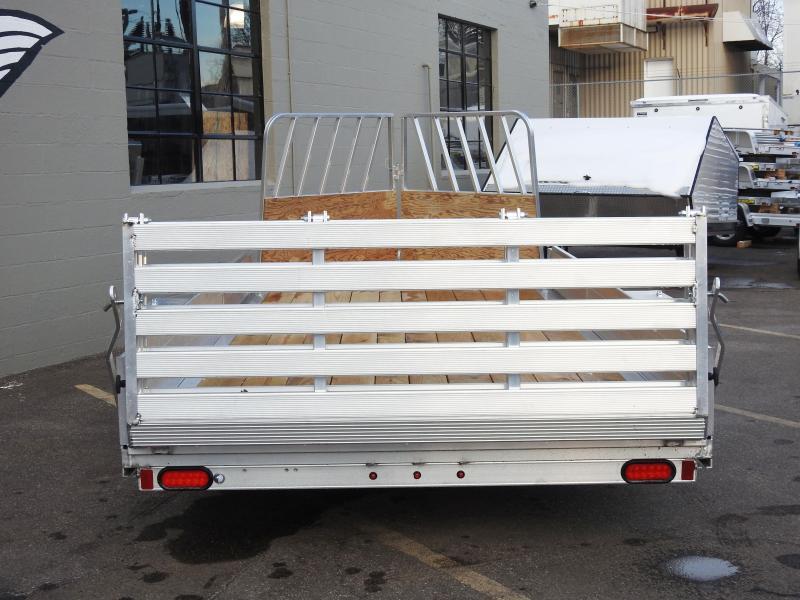 Aluma 8114 SRW Aluminum ATV/Snowmobile Utility Trailer w/Front Ramp ...