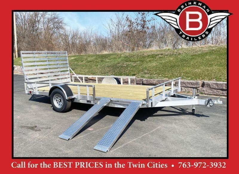 Quality Trophy 7x14 Aluminum Utility Trailer - Rear Ramp and Side Ramps ...