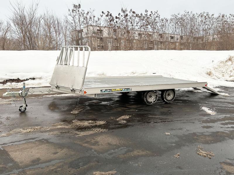 Aluma 8616 8.5x16 3-Place Aluminum Snowmobile Trailer with Brakes in ...