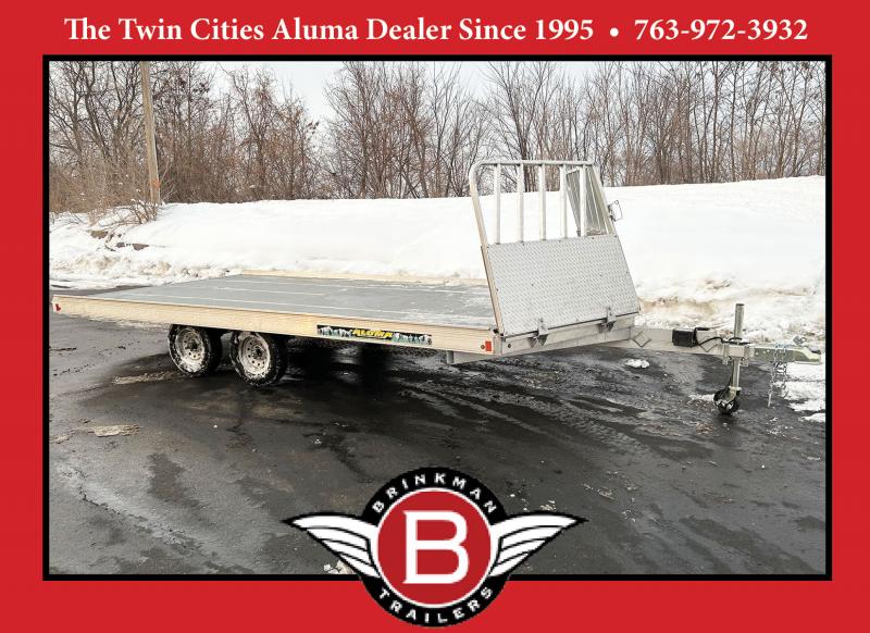 Aluma 8616 8.5x16 3-Place Aluminum Snowmobile Trailer with Brakes in ...