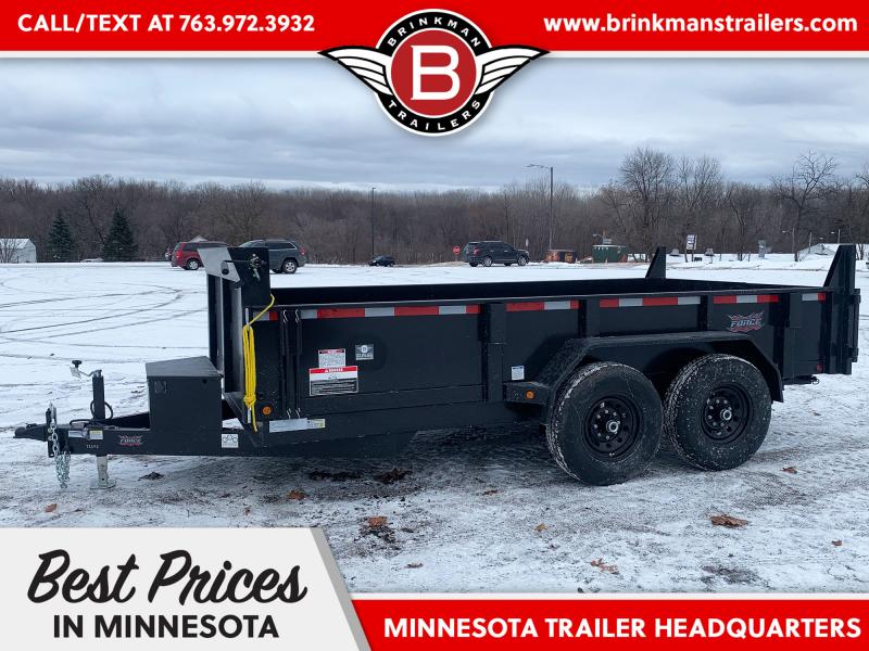 Force 7x14 Tandem Axle Dump Trailer- Scissor Lift Hoist- Tarp and ...