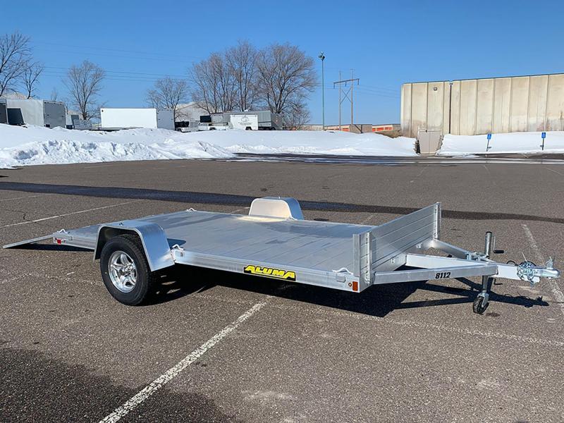 Aluma 8112 S-R Aluminum Utility Trailer - 3500# Axle - Side Load Ramps ...