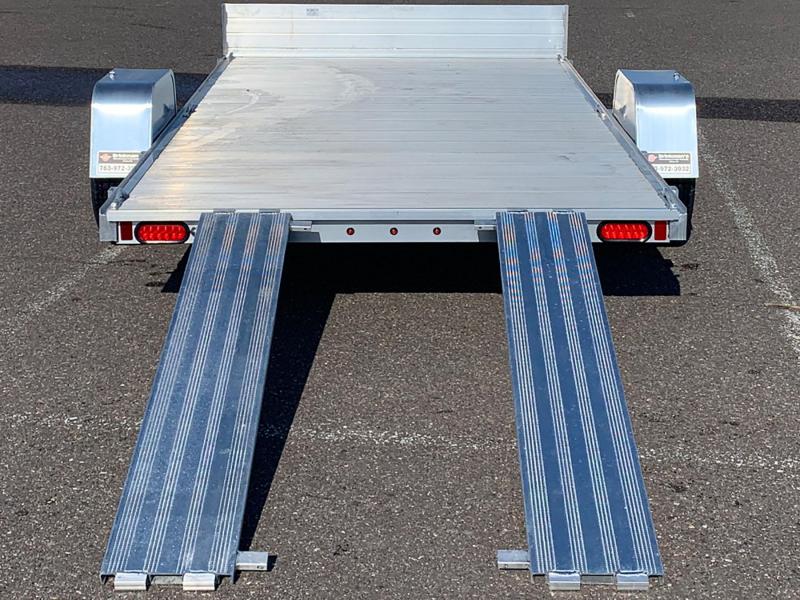 Aluma 8112 S-R Aluminum Utility Trailer - 3500# Axle - Side Load Ramps ...