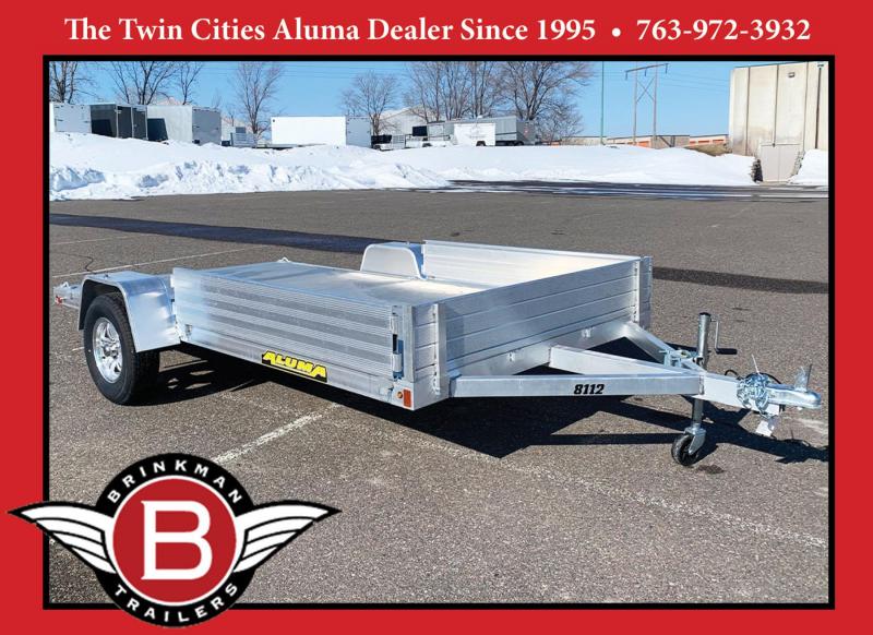 Aluma 8112 S-R Aluminum Utility Trailer - 3500# Axle - Side Load Ramps ...