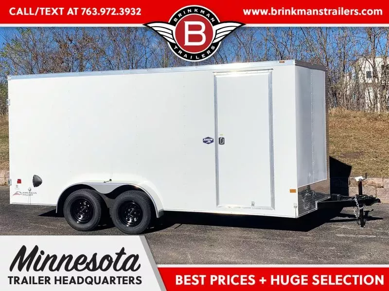 American Hauler 7x16 Tandem Enclosed Cargo Trailer - Double Rear Doors ...
