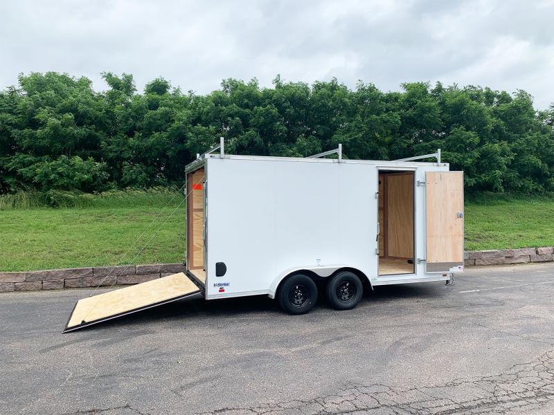SALE! Continental Cargo 7x16 Enclosed Trailer - 32" Side Door -Rear ...