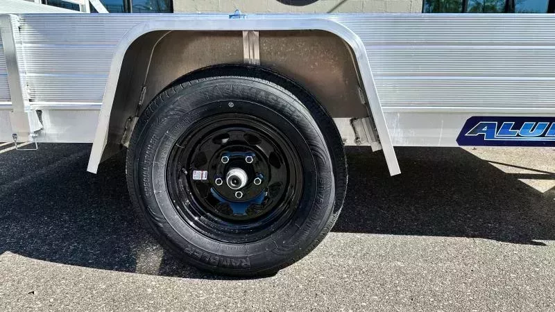 Aluma 6310 ESA Open Utility Trailer w/ Full Rear Ramp -12" solid sides ...