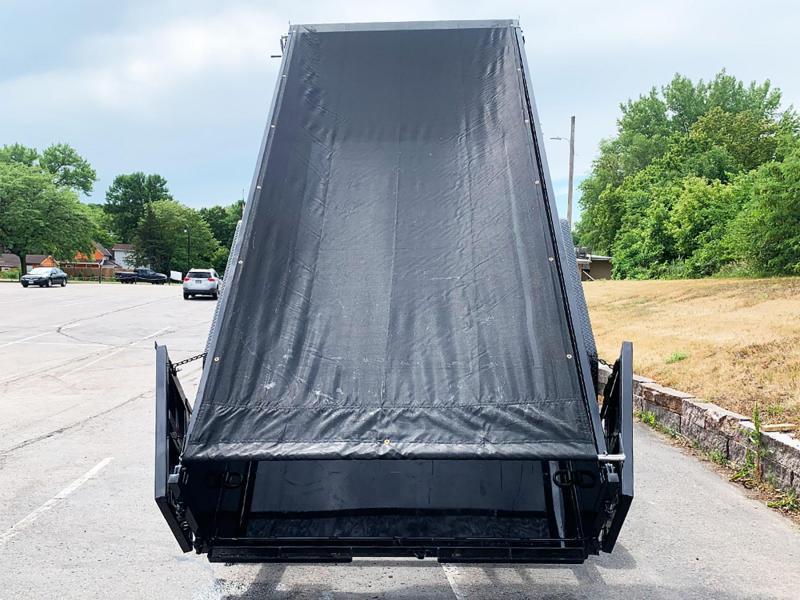 Heavy Duty Top Hat 7x16 Dump Trailer 14000# GVWR w/ Scissor Lift/ Tarp ...