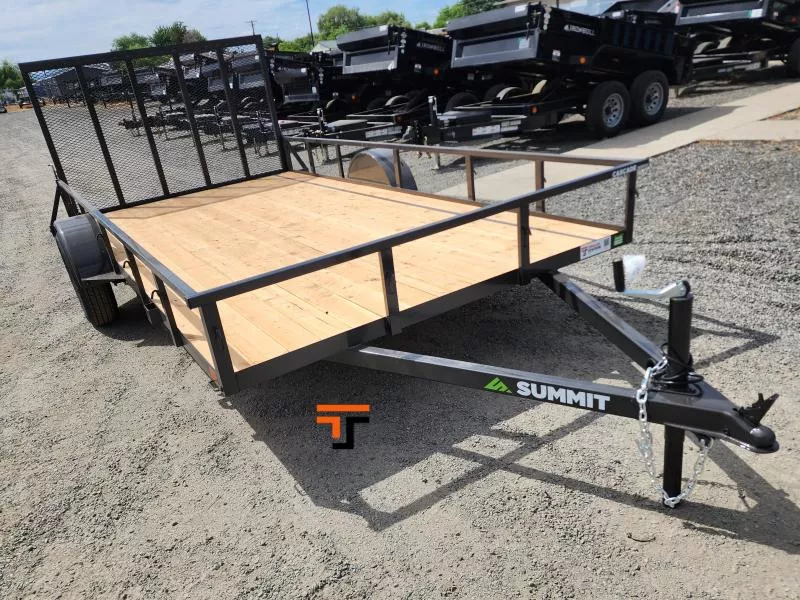 Summit 7x14 Utility Landscape Trailer - Single Axle - Fender High ...