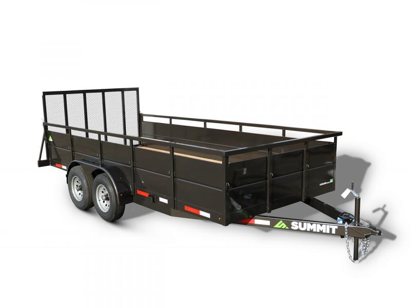 Summit 7x14 Utility Landscape Trailer - 7K Tandem Axle - Cascade in ...