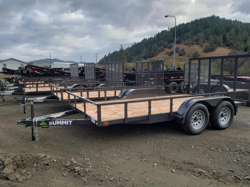 Summit 7x14 Utility Landscape Trailer - Tandem Axle - Fender High ...