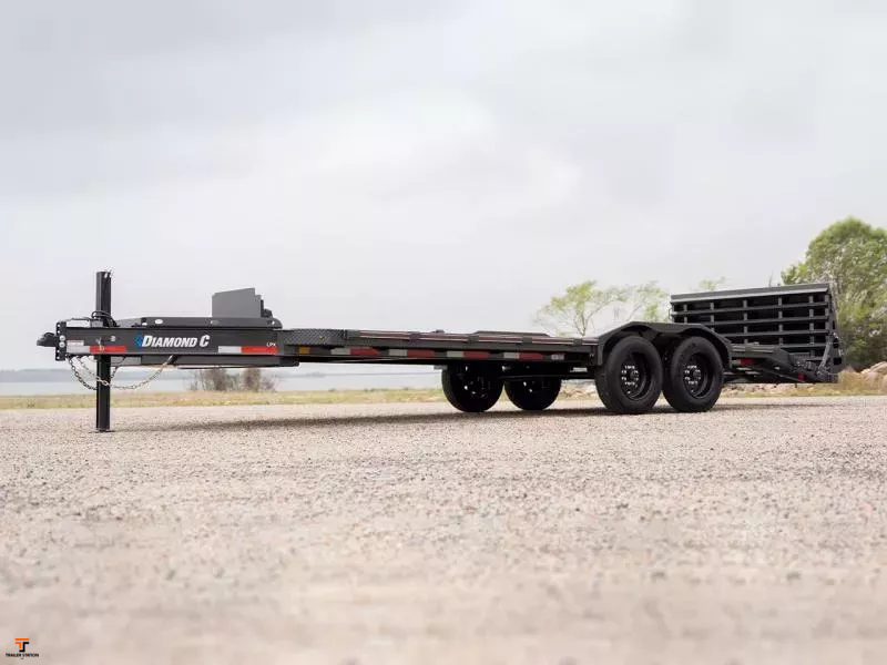 Diamond C 7 x 22 14K X-Ramps Equipment Trailer w/Side Step & Winch ...