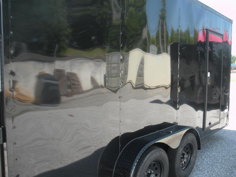 CURRENTLY UNAVAILBLE 2021 Anvil 7' X 14' X 7' Slanted V Nose "Black ...