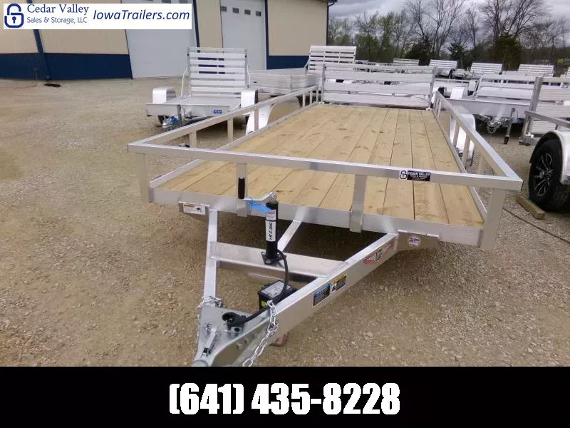 2025 H and H Trailer 82 x 18 Aluminum Rail Side Utility Trailer, 7K ...