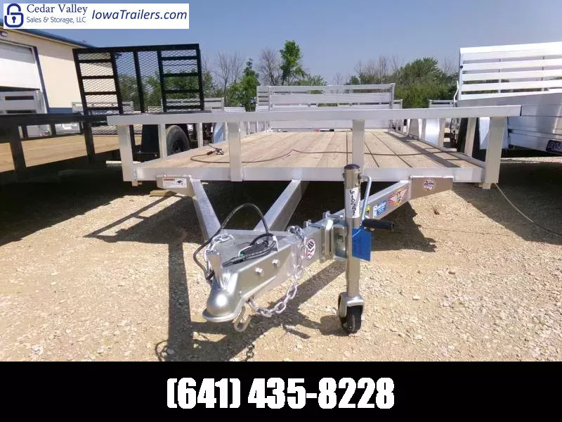 2025 H and H Trailer 82 x 14 Aluminum Rail Side Utility Trailer, 3K ...