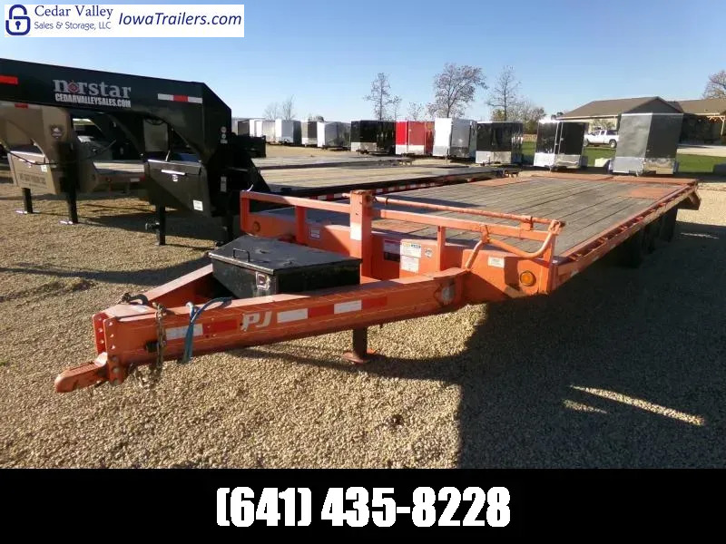 2017 PJ Trailers USED Orange 102 x 20+5 Deckover with 16K GVWR, New 14 ...