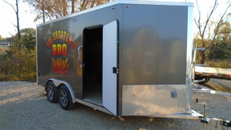 2022 Legend 8X17 Aluminum Cargo with Custom Rotisserie Smoker in Nashua ...