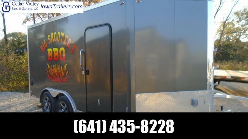 2022 Legend 8X17 Aluminum Cargo with Custom Rotisserie Smoker in Nashua ...