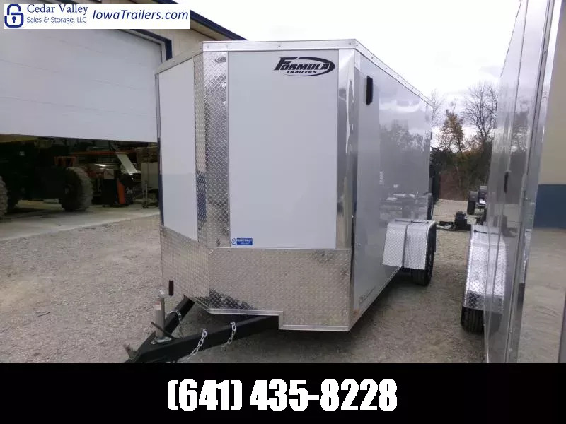2026 Formula Trailers 6 x 12 Traverse Flat Top V-Nose, White with ...