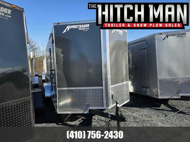 7 x 16 Homesteader Intrepid V-Nose 7k ***Charcoal Gray w/6" Extra ...