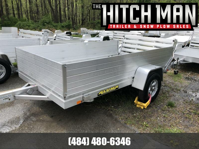 5' 8" x 10' Aluma 6810H (24" Solid Sides) Aluminum Utility Trailer 3k ...