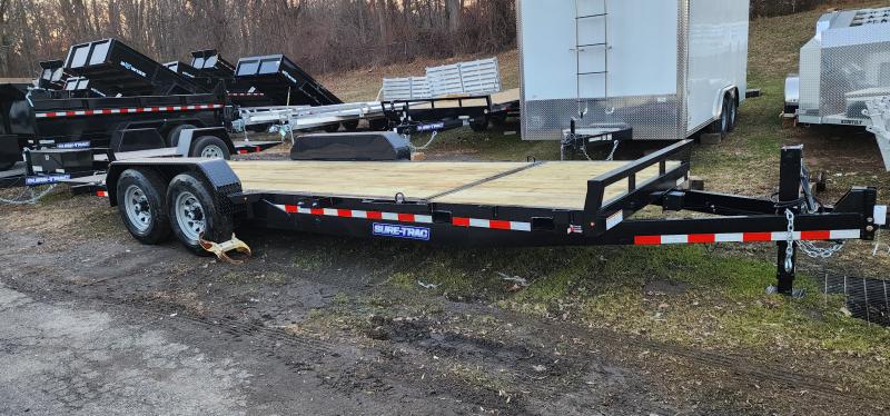 7 x 18+4 Sure-Trac Tilt Bed Equipment Trailer 14k w/ Fork Holders in ...