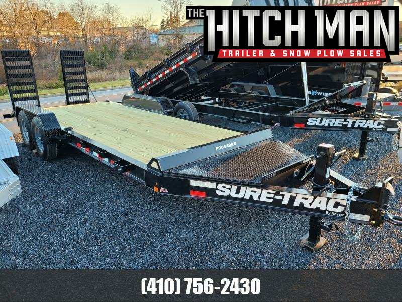 7 x 20 Sure-Trac Pro Series HD I-Beam Implement/Equipment Trailer, 15 ...