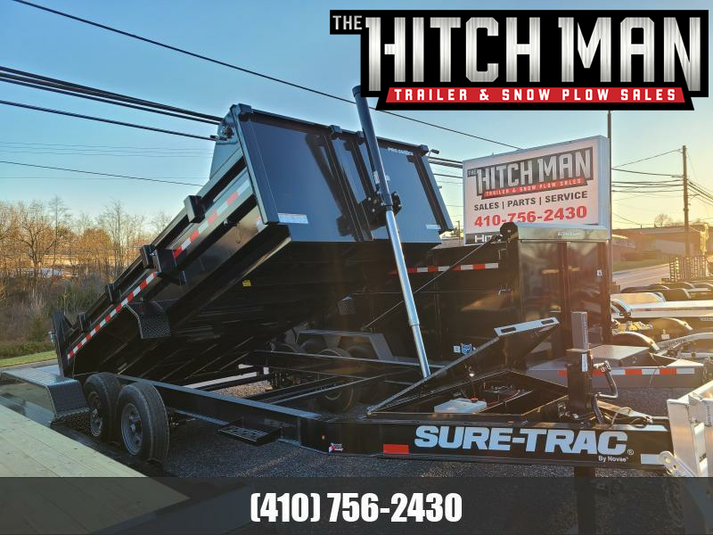 7 x 14 Sure-Trac Pro-Series I-Beam Frame Telescopic Dump Trailer, 15.4k ...
