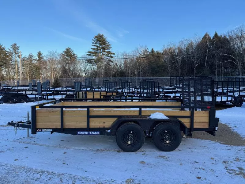 2026 Sure-Trac 7x14 Powder Coated 7K 3-Board High Side Utility Trailer ...