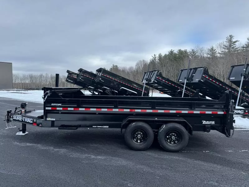 2026 Sure-Trac Pro Series HD 7x16 Telescopic 15.4K Dump Trailer w/Tarp ...