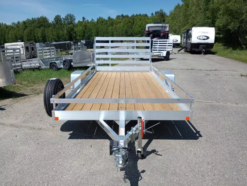 2025 Bear Track 7x14 Aluminum Utility Trailer w/Rear Ramp Gate, Rail ...