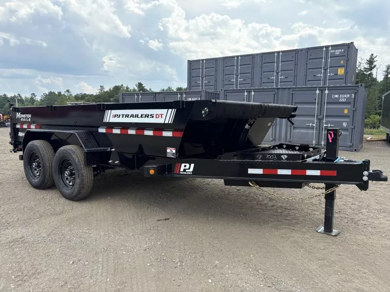 2026 PJ Trailers 7x14 14K Low Profile Telescopic Dump Trailer w/ Slide ...