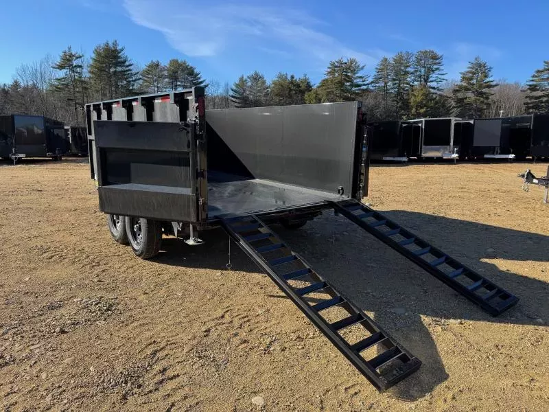 2026 Griffin Trailers 7x14 Powder Coated 14K High Side Dump Trailer w ...