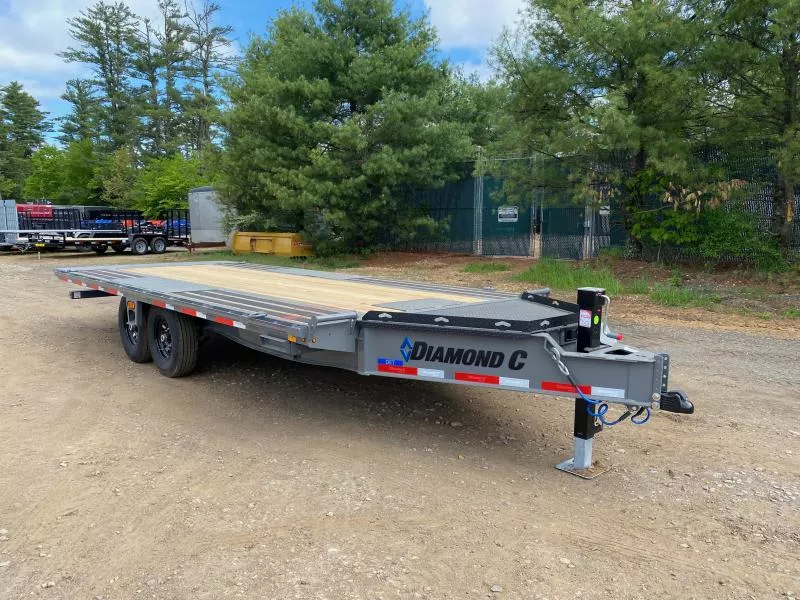 2025 Diamond C Trailers 8.5x20 Powder Coated 14.9K Full Tilt Deckover ...