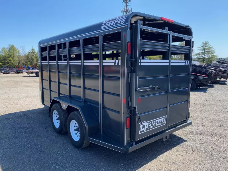 2025 CornPro 6x16 Steel 7K Livestock Trailer w/Center Divider & Combo ...