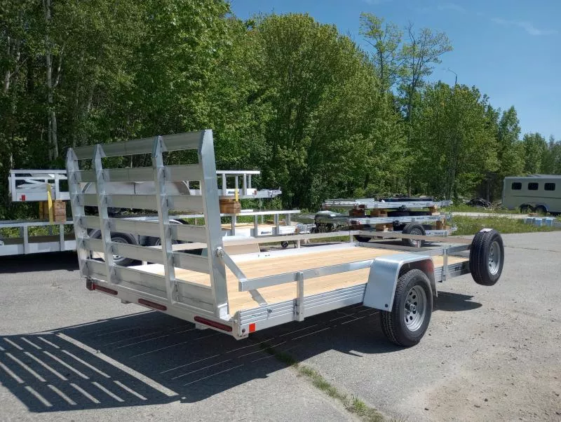2025 Bear Track 7x14 Aluminum Utility Trailer w/Rear Ramp Gate, Rail ...