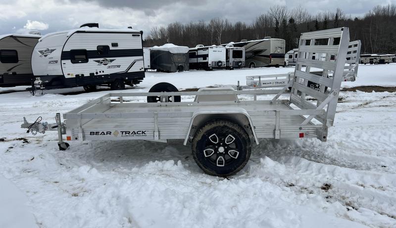 2025 Bear Track 6.5x10 Aluminum Utility Trailer w/Rear Ramp Gate, Rail ...