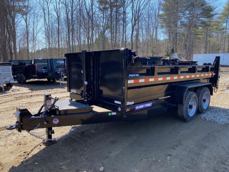 2025 Sure-Trac 7x14 Powder Coated 16K Tele Dump Trailer w/Tarp Kit ...