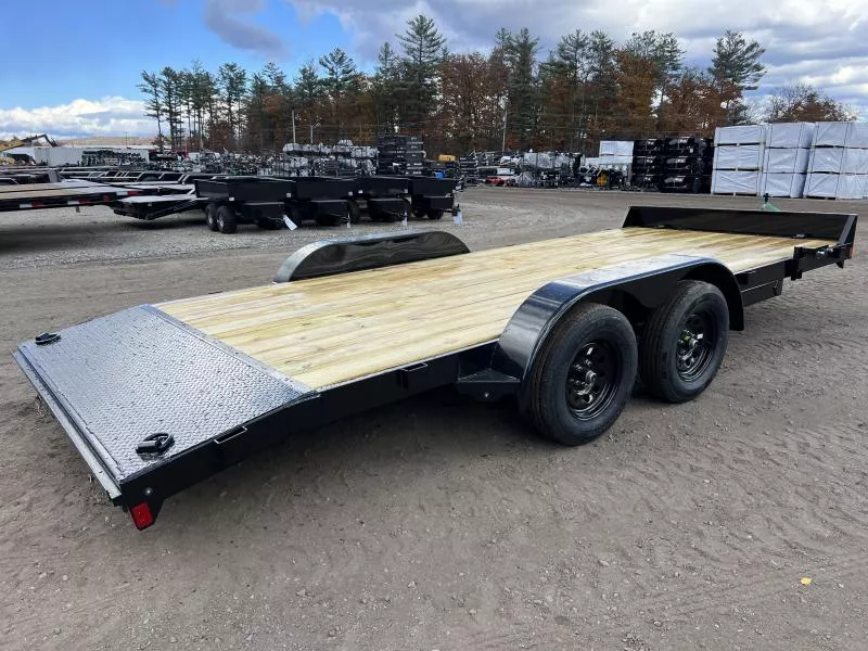 2025 Rice Trailers 7x18 7K Powder Coated Car Hauler w/Spare Mount ...