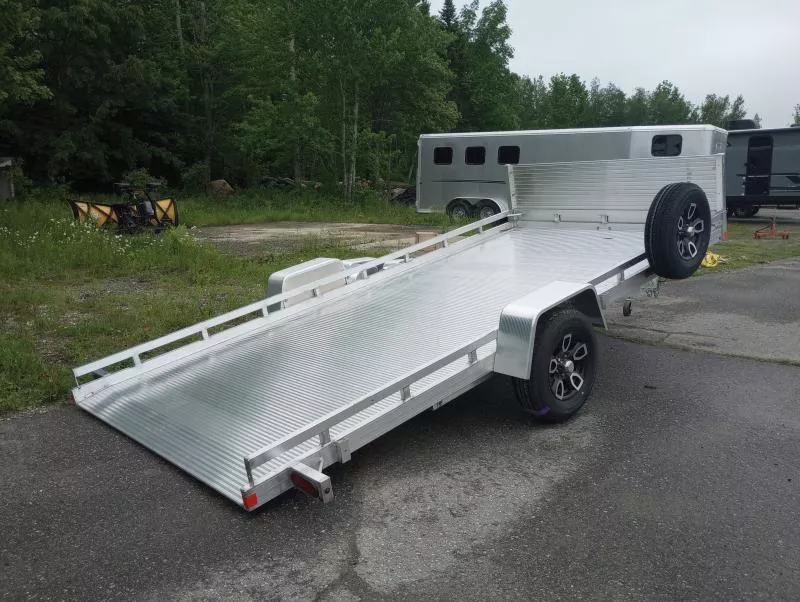 2025 Bear Track 7x14 Aluminum Utility Tilt w/Front Rock Guard, Spare ...