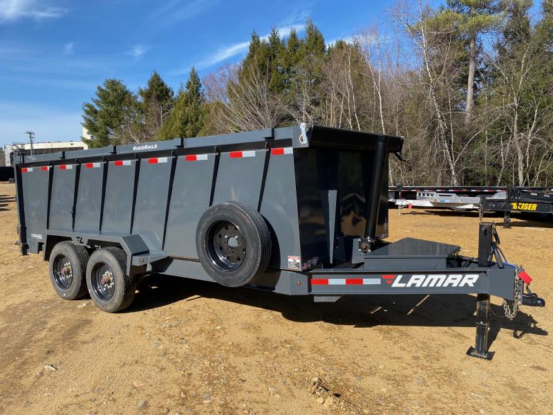 2024 Lamar Trailers 7x16 High Side 16K Dump Trailer w/Stab Jacks, Ramps ...