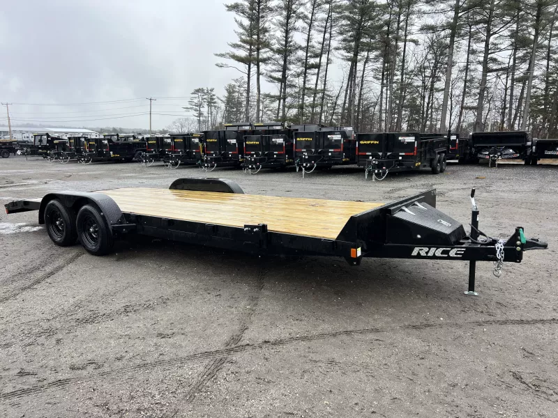 2025 Rice Trailers 7x22 7K Powder Coated Car Hauler w/Toolbox & Ramps ...