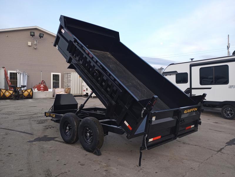 2024 Griffin Trailers 7x12 12K Powder Coated Hydraulic Dump w/Ramps, 2 ...