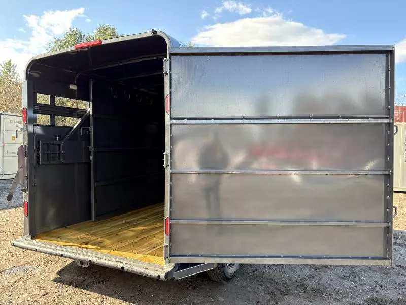 2025 CornPro 7x14 Steel 7K Slant Load Horse Trailer w/Extra Height & HD ...