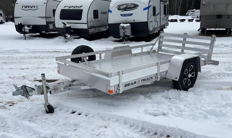 2025 Bear Track 5.5x10 Aluminum Utility Trailer w/Bi-Fold Ramp, Rail ...