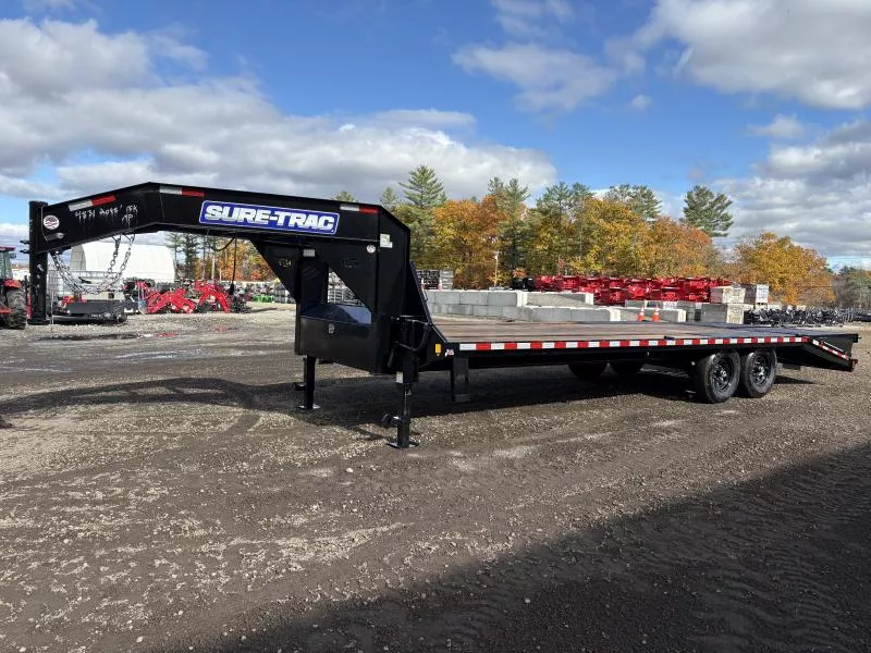 2025 Sure-Trac 8.5x20+5 Powder Coated 15K Deckover Gooseneck Equipment ...