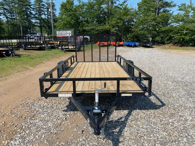 2025 Sure-Trac 7x14 Powder Coated 5K Utility Trailer w/Fold Flat Ramp ...
