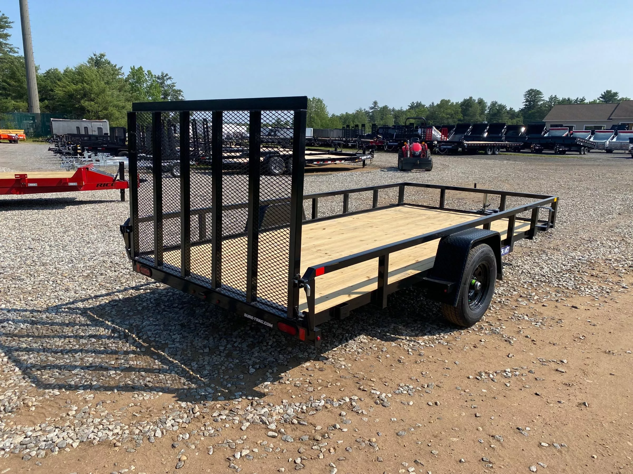 2025 Sure-Trac 7x14 Powder Coated 5K Utility Trailer w/Fold Flat Ramp ...