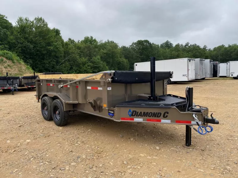 2025 Diamond C Trailers 7x14 Powder Coated 23K Tele Dump Trailer w/Wireless Remote & Hyd Jack in ...