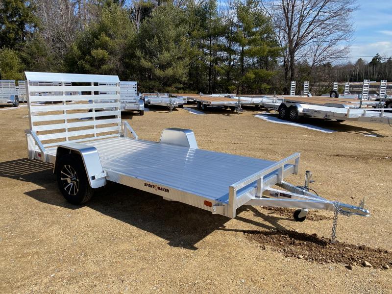 2025 Sport Haven 6x12 All Aluminum 3K Deluxe Flat Utility Trailer w/Fold Flat Rear Ramp in ...